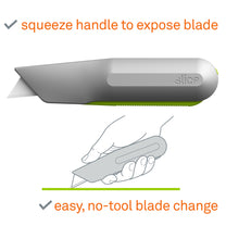 Slice Auto-Retractable Metal Squeeze Knife | Safety Knives & Cutters ...